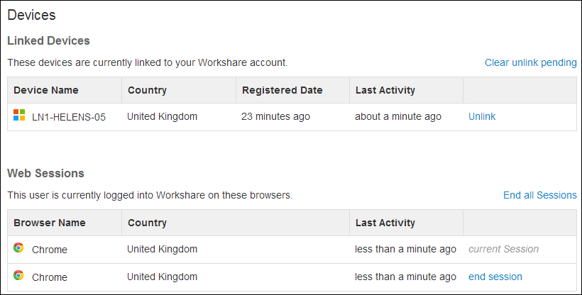knowledgebase - Log a user out of Workshare