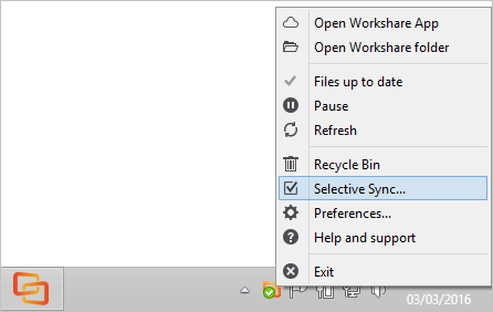 knowledgebase - Sync your desktop with Workshare