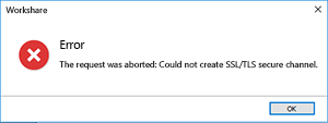 knowledgebase - Workshare will no longer support TLS 1.0