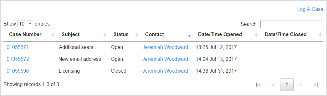knowledgebase - See your Support cases